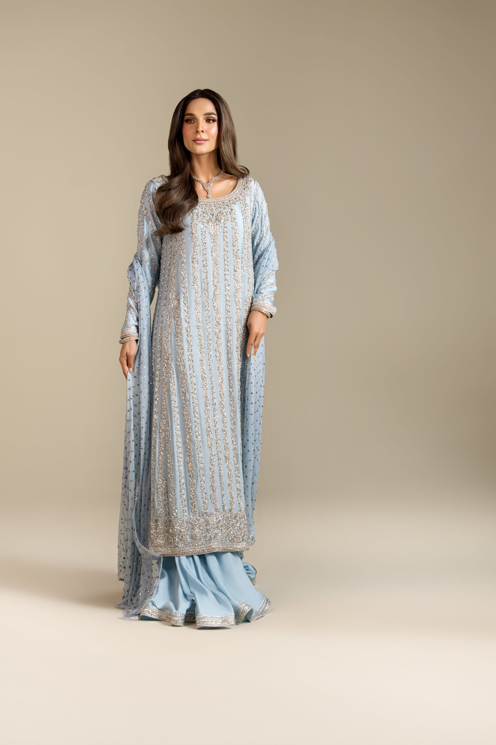 NARGIS SILK SUIT – Sophia Pakistan