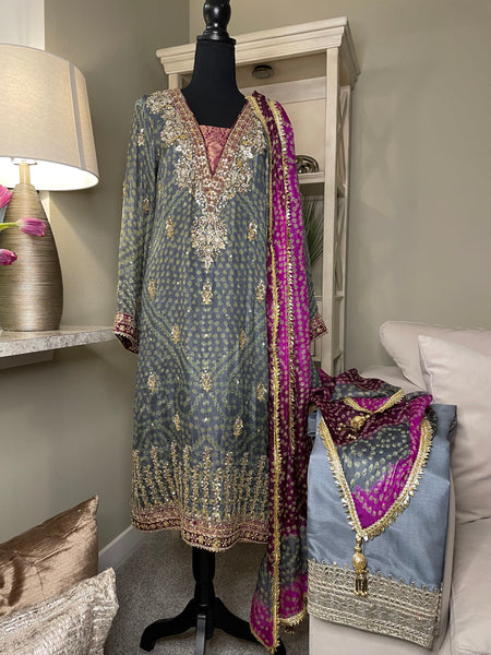 Silk Chunri Suits – Sophia Pakistan